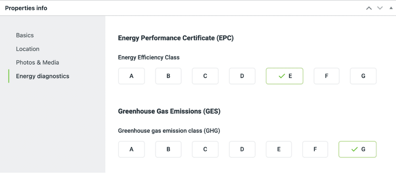 EPC & GES Energy Labels with Estatik Plugin (Free & Pro)